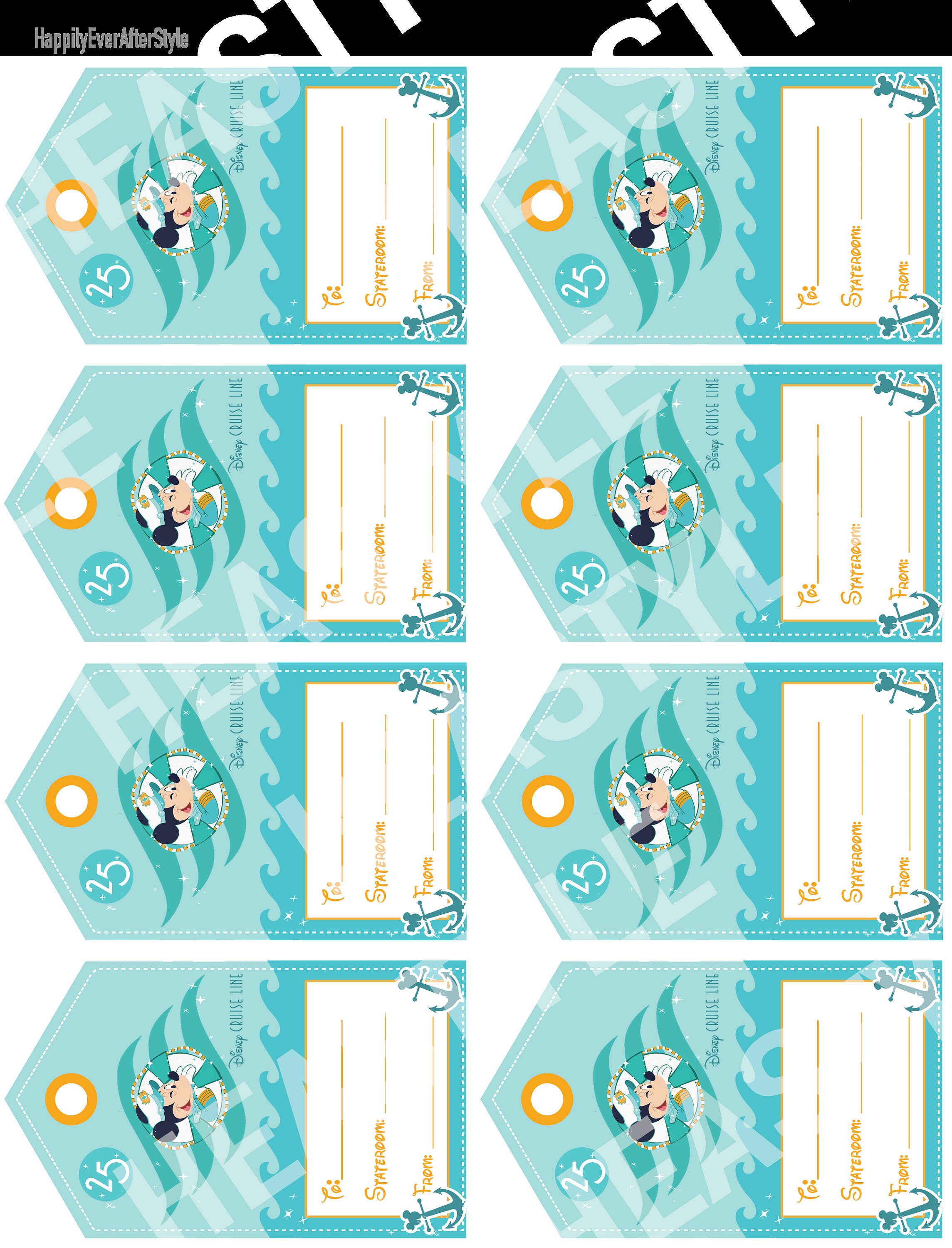 DCL Fish Extender Gift Tag - | DCL 25th Anniversary Captain Mick ...