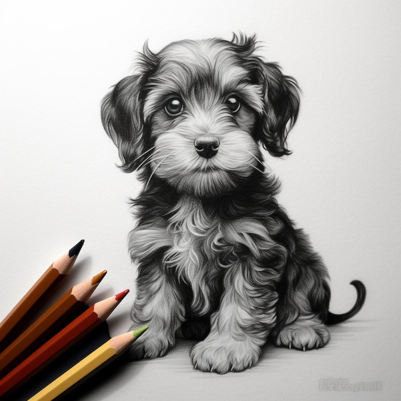 Realistic Dog Pencil Drawings - High-quality Art Prints - Etsy