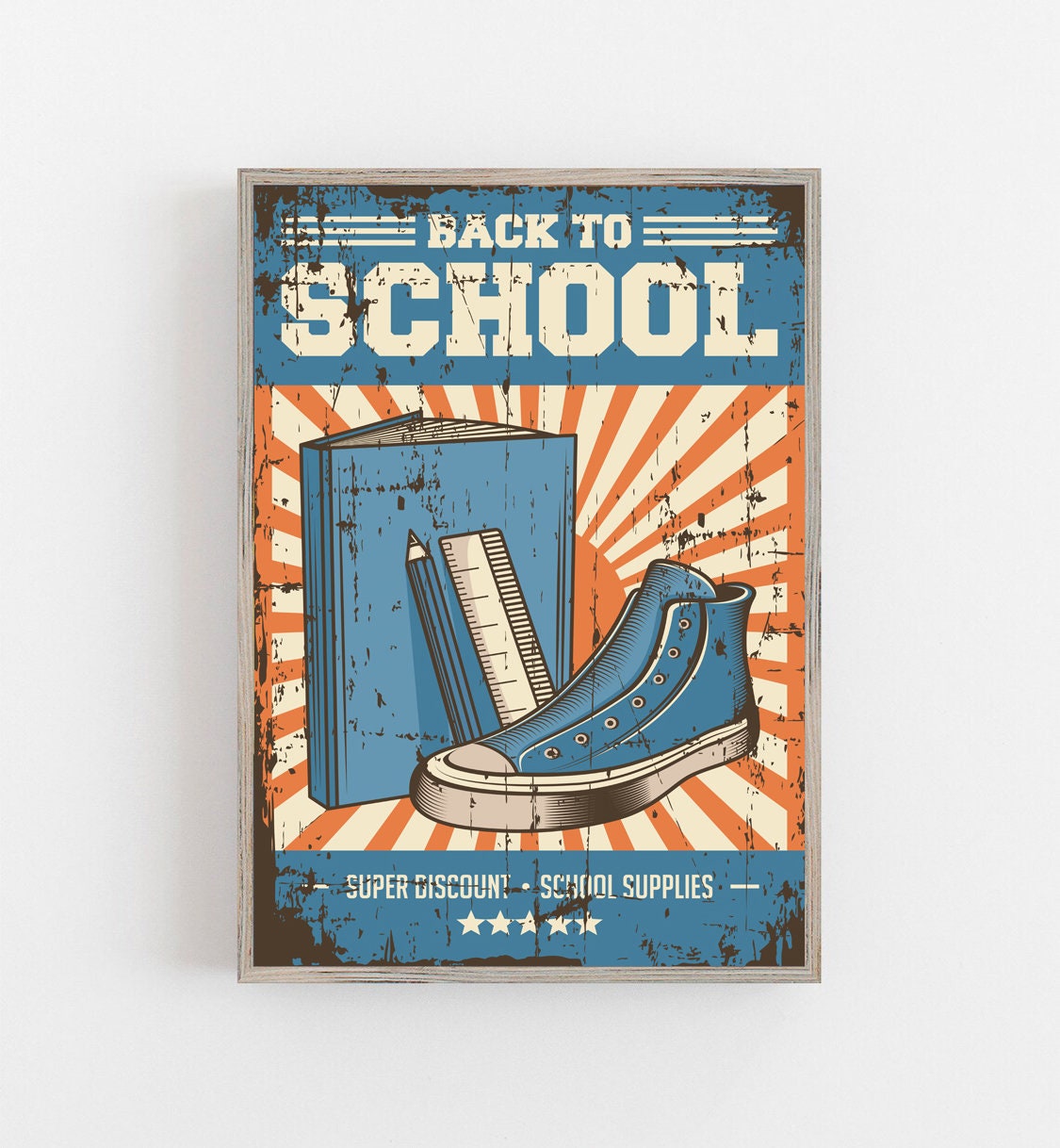 Back to School Pop Art Vintage Retro Design Signage Minimal Poster 104 ...