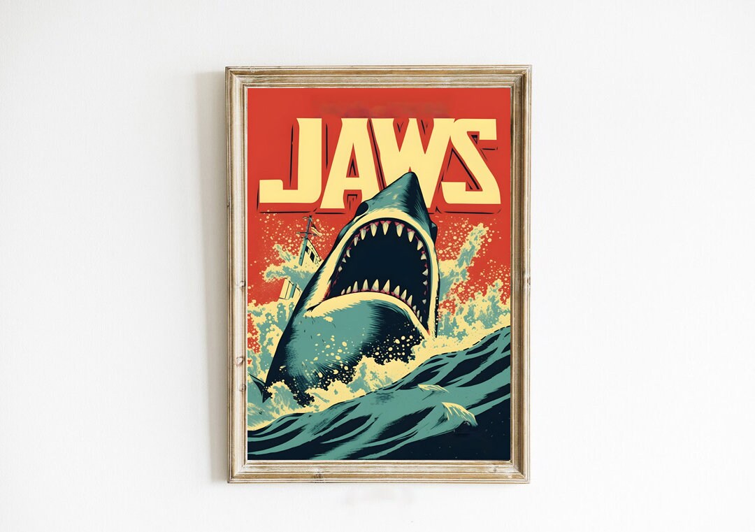 Jaws Minimal Artwork Alternative Poster Imagination Drawing Unique ...