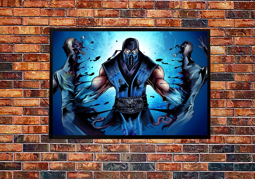 Mortal Kombat Sub Zero Fatality Home Decoration Art Poster Canvas Matte ...