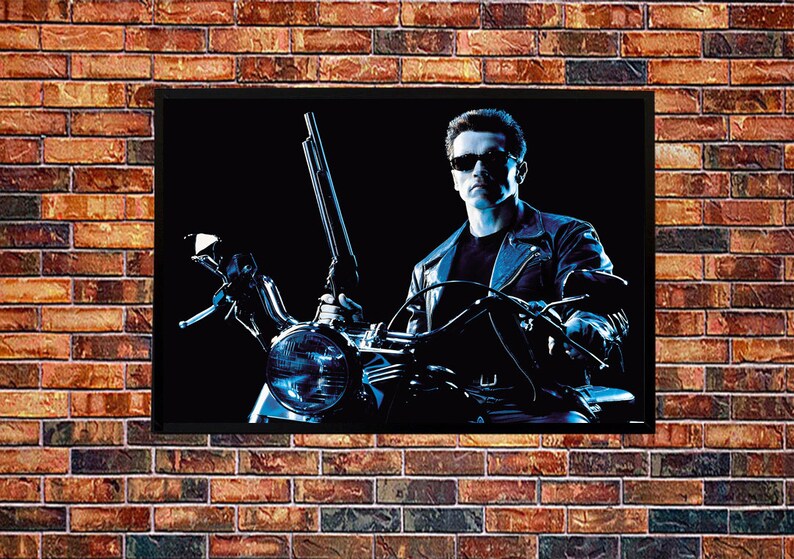 Arnold Schwarzenegger in Terminator 2 Judgment Day Movie Canvas Matte ...
