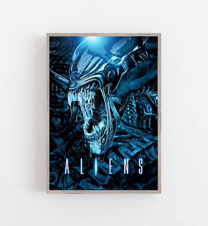Aliens 1986 Clsssic Sci-fi Movie Poster Cult Film Print Canvas Matte ...