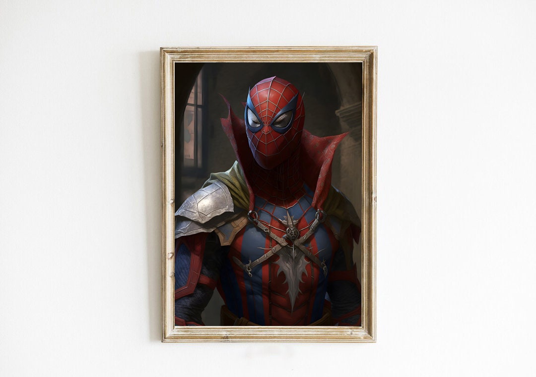 Spider-man Medieval Portrait Marvel Superhero Artwork Alternative ...