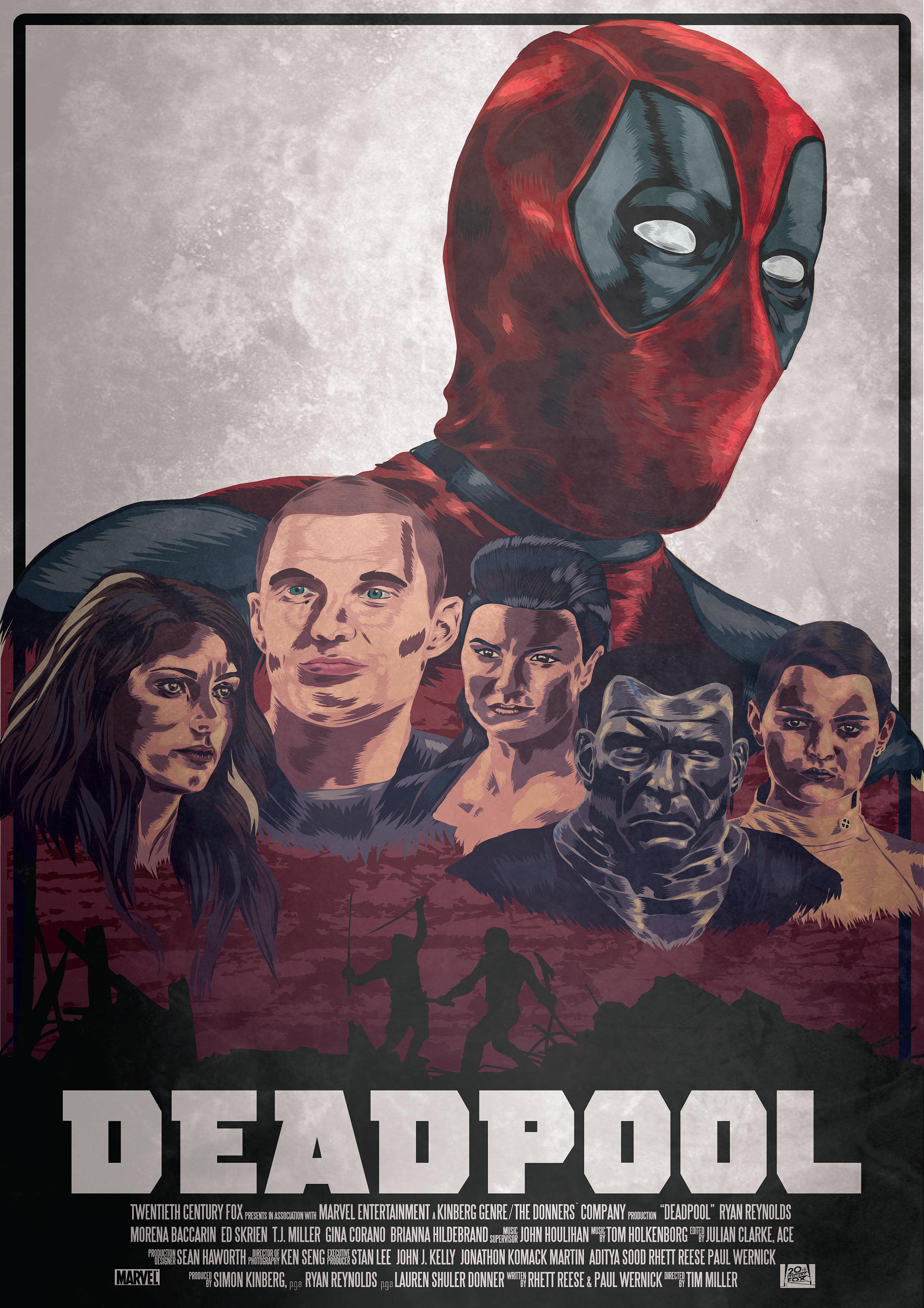 Deadpool Minimal Artwork Movie Home Decor Poster Marvel - Etsy