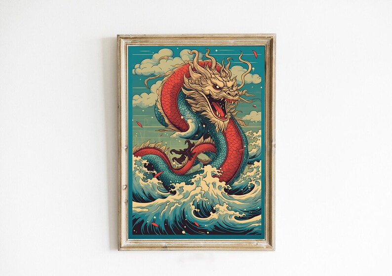 Chinese Mythology Dragon Minimal Artwork Alternative Poster Imagination ...