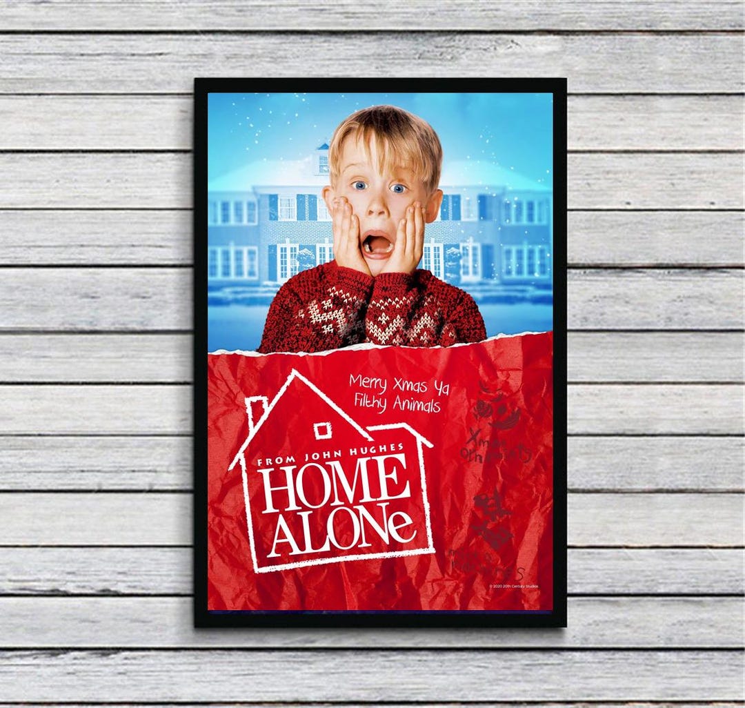 Home Alone 1990 Movie Cover Poster Canvas Matte Silk A1 A2 A3 A4 A5 A6 ...