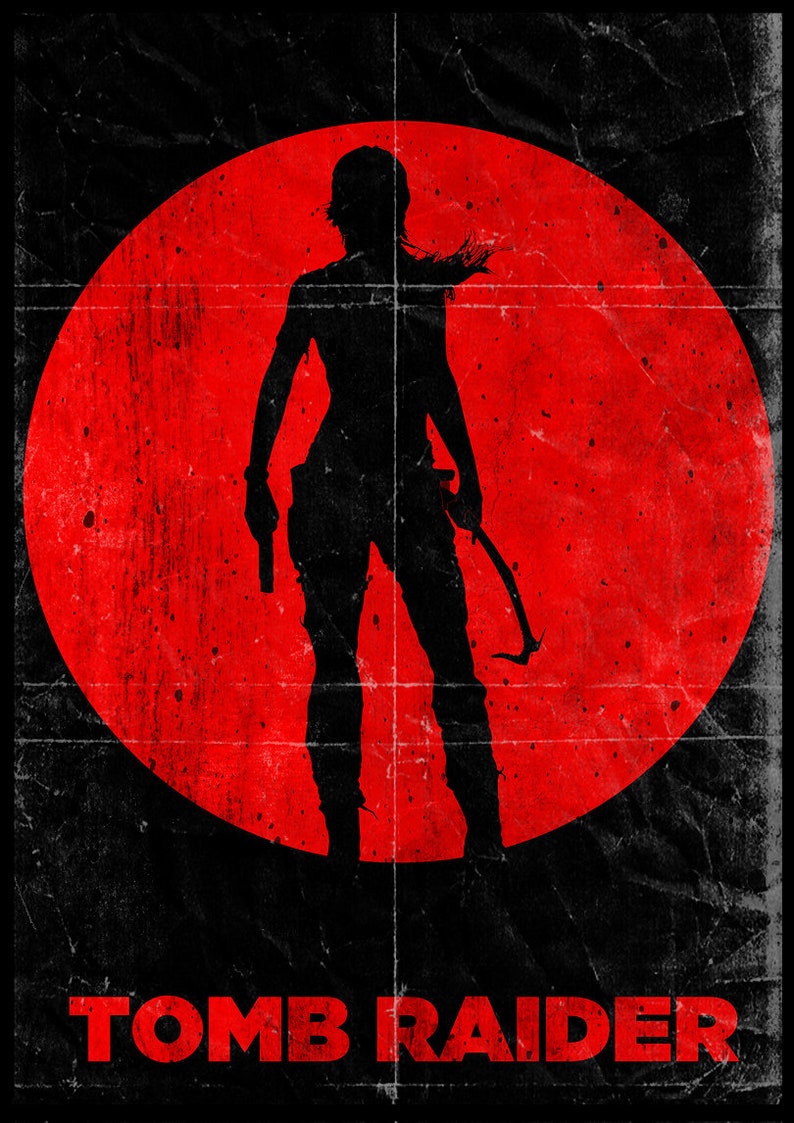 Tomb Raider Lara Croft Video Game Home Decor Minimal Poster Canvas ...