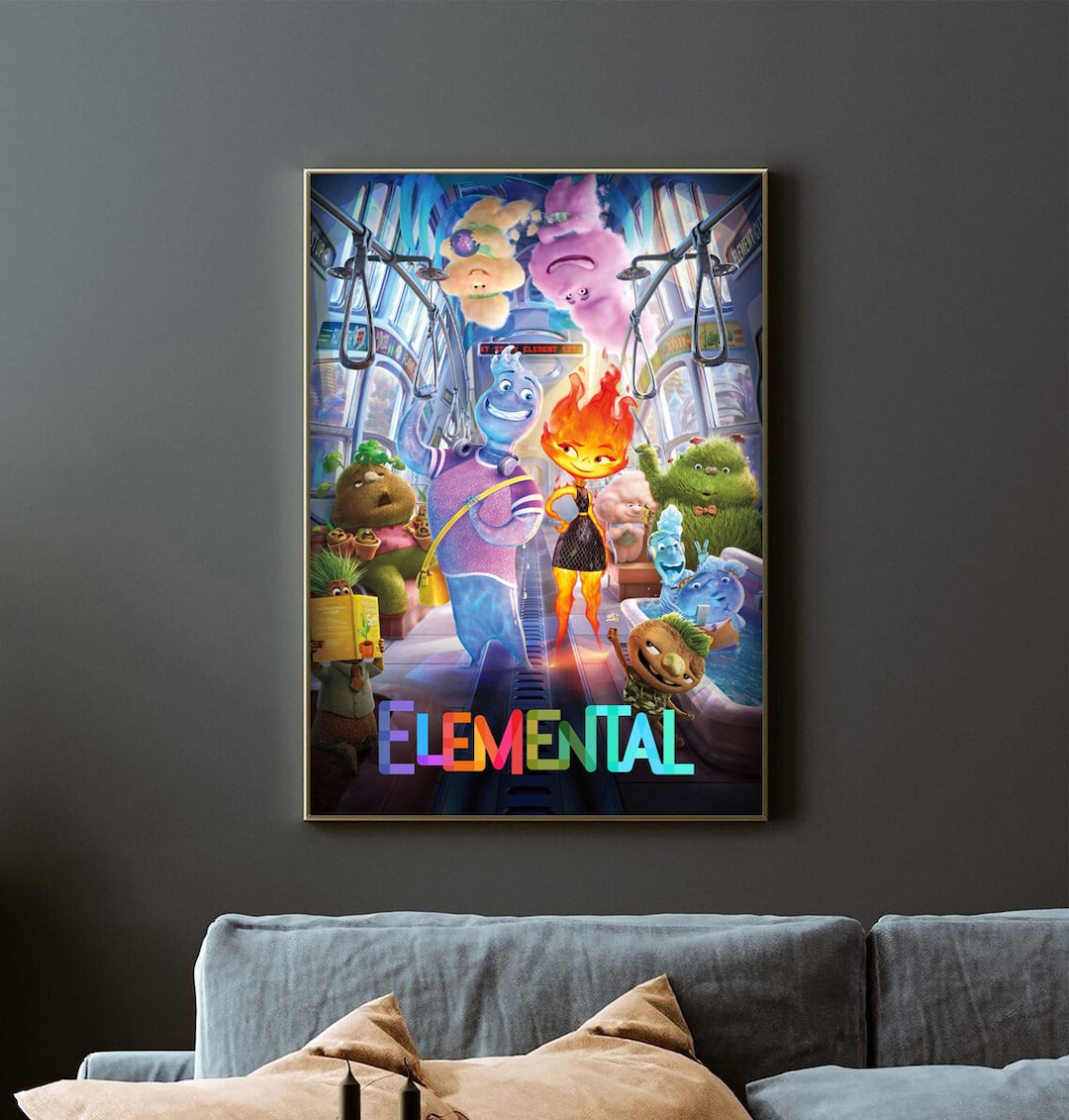 Elemental 2023 Animation Movie Cover Poster a Gift for a Child ...