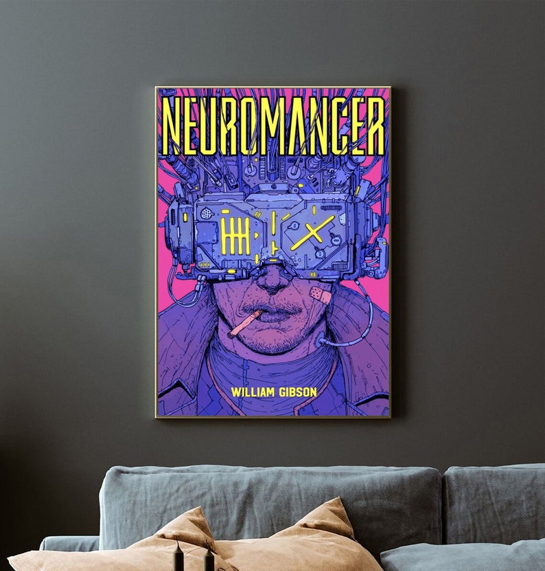 Neuromancer Book Cover Poster Neuromancer Novel Book Cover Neuromancer ...