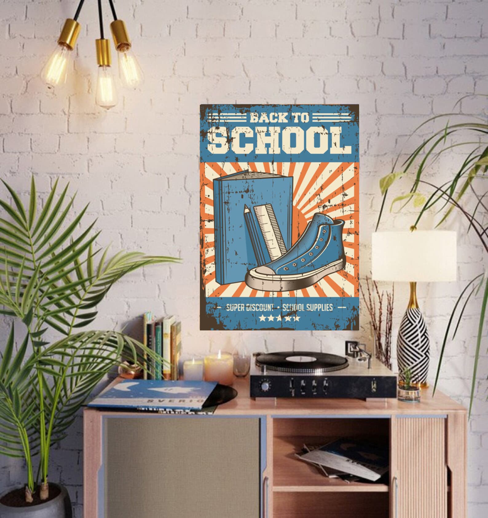 Back to School Pop Art Vintage Retro Design Signage Minimal Poster 104 ...
