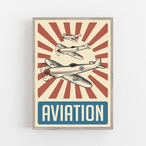 Aviation Pop Art Vintage Retro Design Signage Minimal Poster 22 - Etsy