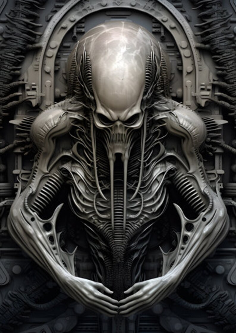Giger Unique Artwork Alien Xenomorph Biomechanical Universe - Etsy