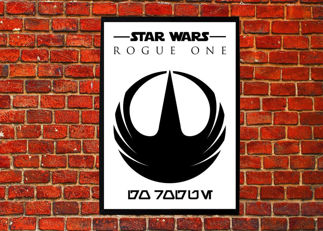 Rogue One A Star Wars Story Logo Home Decor Movie Poster Canvas Matte ...