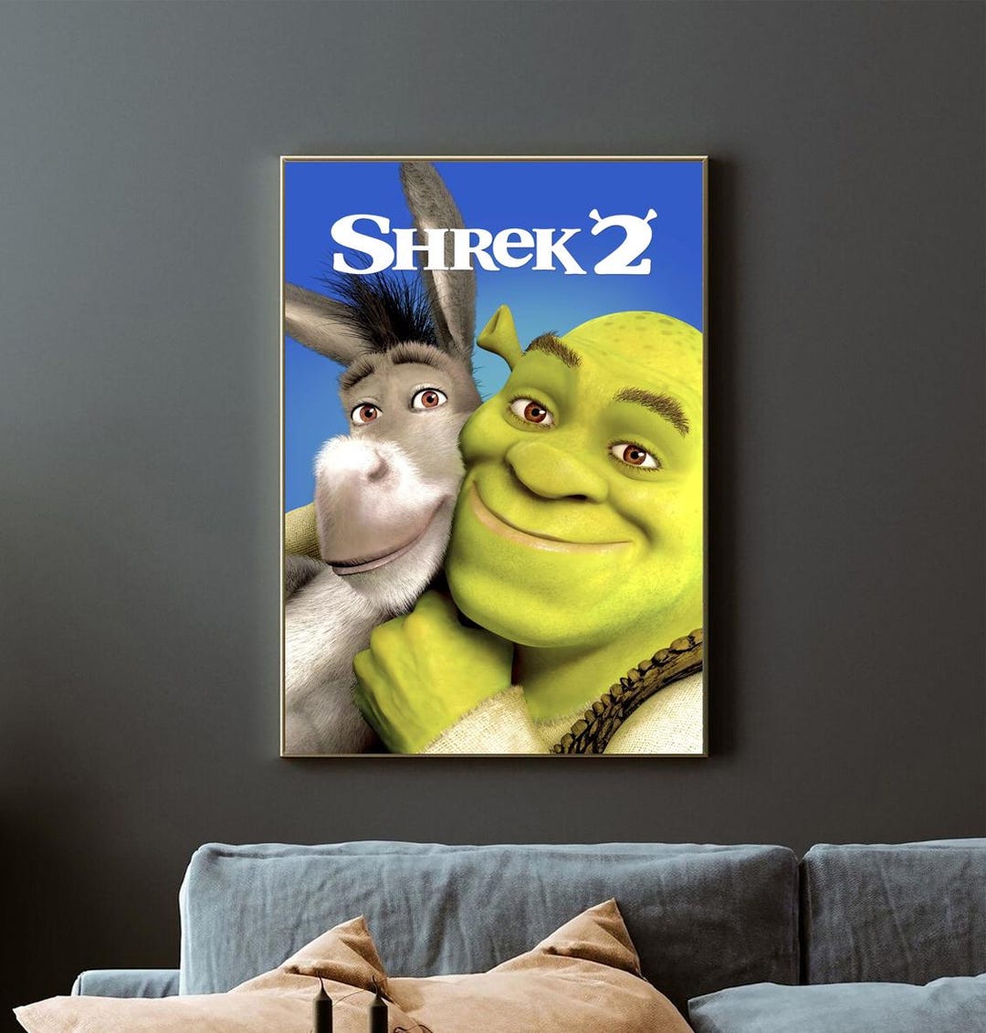 Shrek 2 2004 Animated Movie Poster Canvas Matte Silk A1 A2 A3 A4 A5 A6 ...