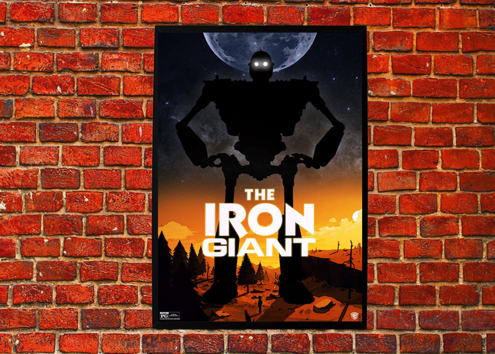 The Iron Giant Animation Movie Cover Poster Canvas Matte Silk A Sizes ...
