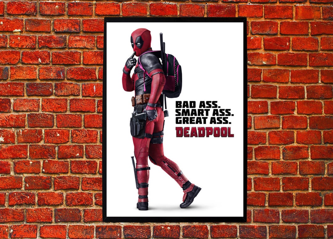 Deadpool Bad Ass, Smart Ass, Great Ass Superheroes Home Decor Cover ...