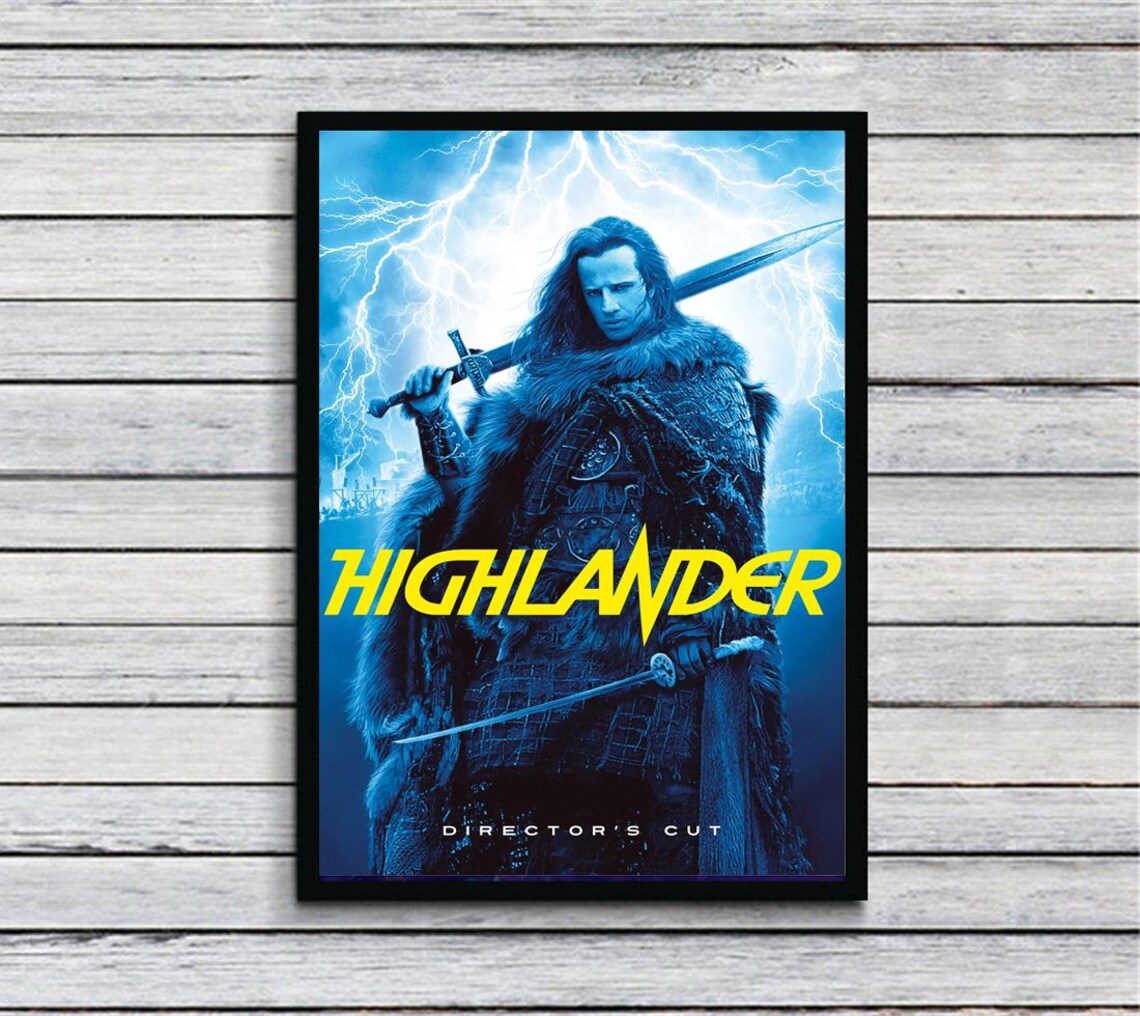 Highlander 1986 Classic Movie Poster Canvas Matte Silk A1 A2 A3 A4 A5 ...