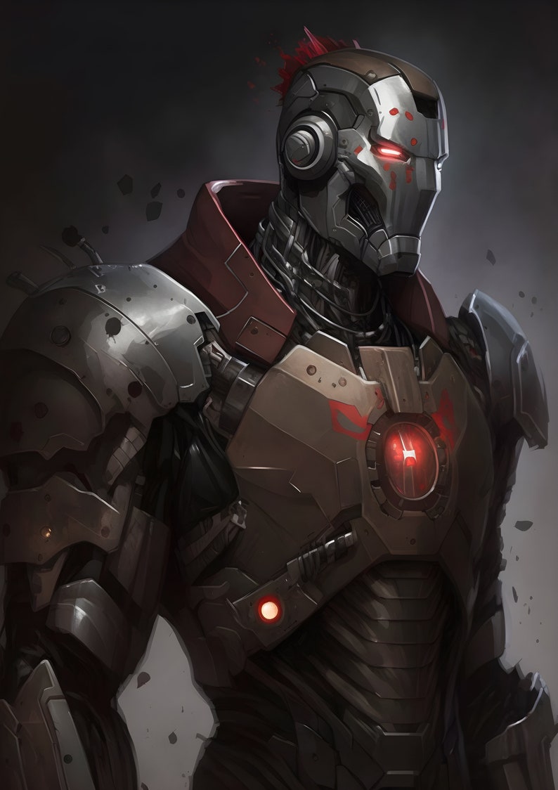 War Machine Medieval Portrait Marvel Superhero Artwork Alternative ...