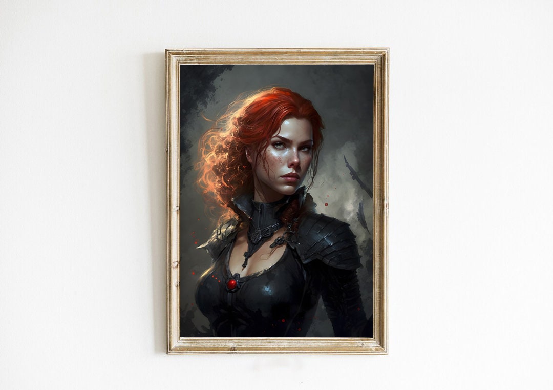 Black Widow Medieval Portrait Marvel Superhero Artwork Alternative ...