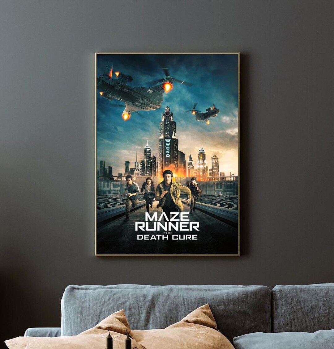 Maze Runner the Death Cure 2018 Movie Cover Poster Canvas Matte Silk A1 ...