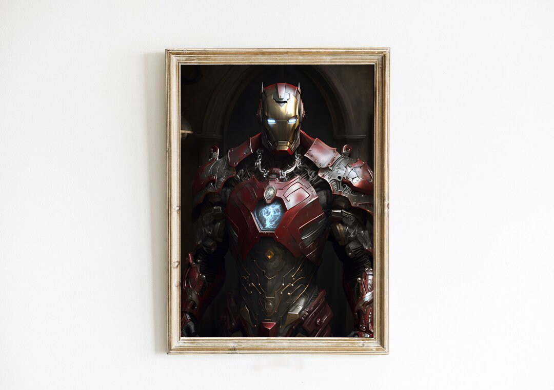 Iron Man Medieval Portrait Marvel Superhero Artwork Alternative Poster ...