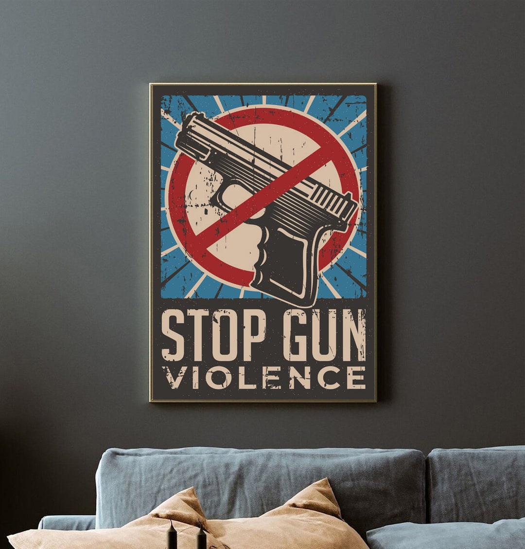 Stop Gun Violence Stop War Pop Art Vintage Retro Design - Etsy