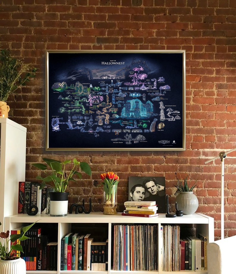 Hollow Knight Map Poster High Quality Print Wall Art Gifts for Himher ...