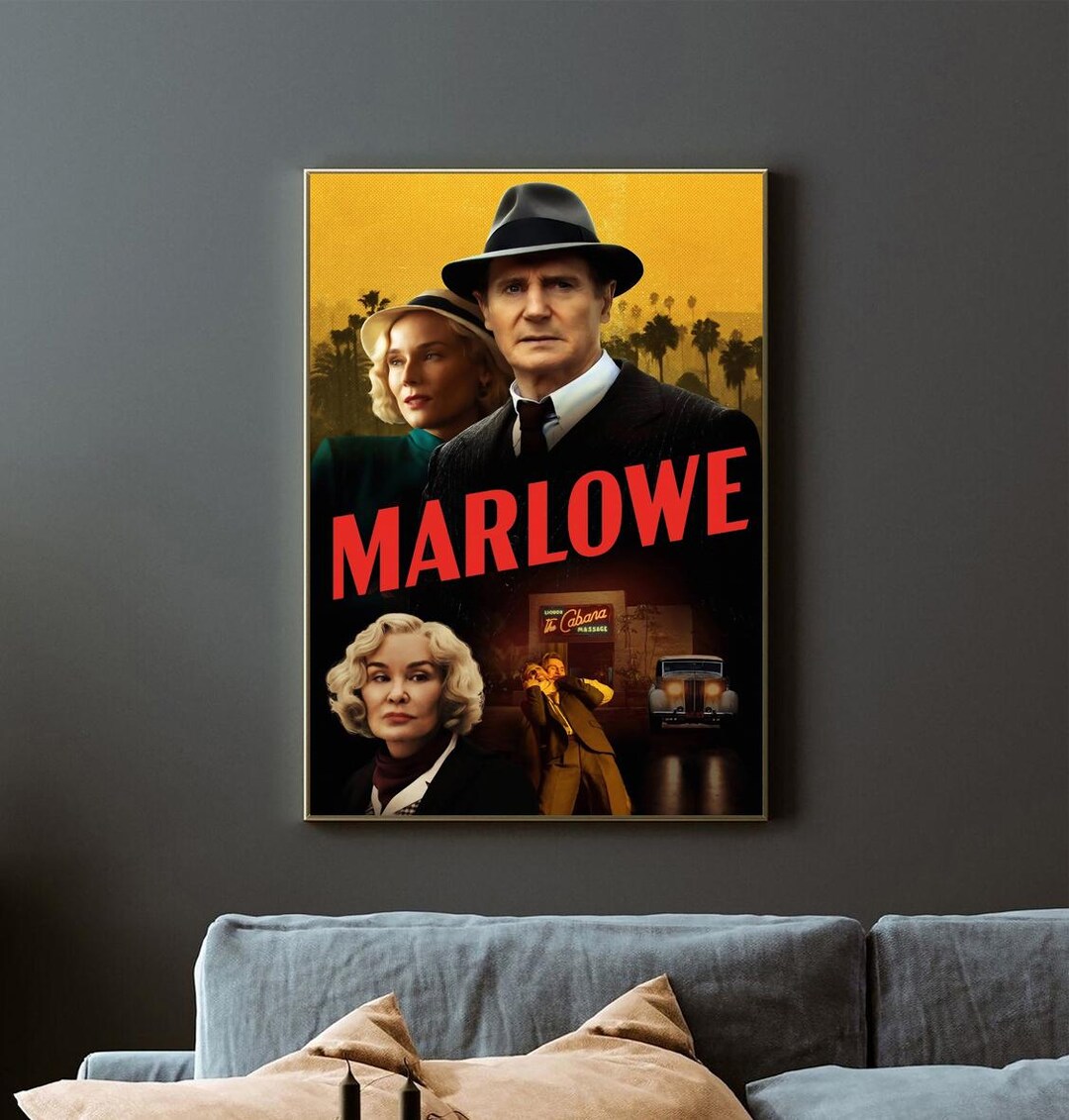 Marlowe 2023 Movie Cover Poster Canvas Matte Silk A1 A2 A3 A4 A5 A6 ...