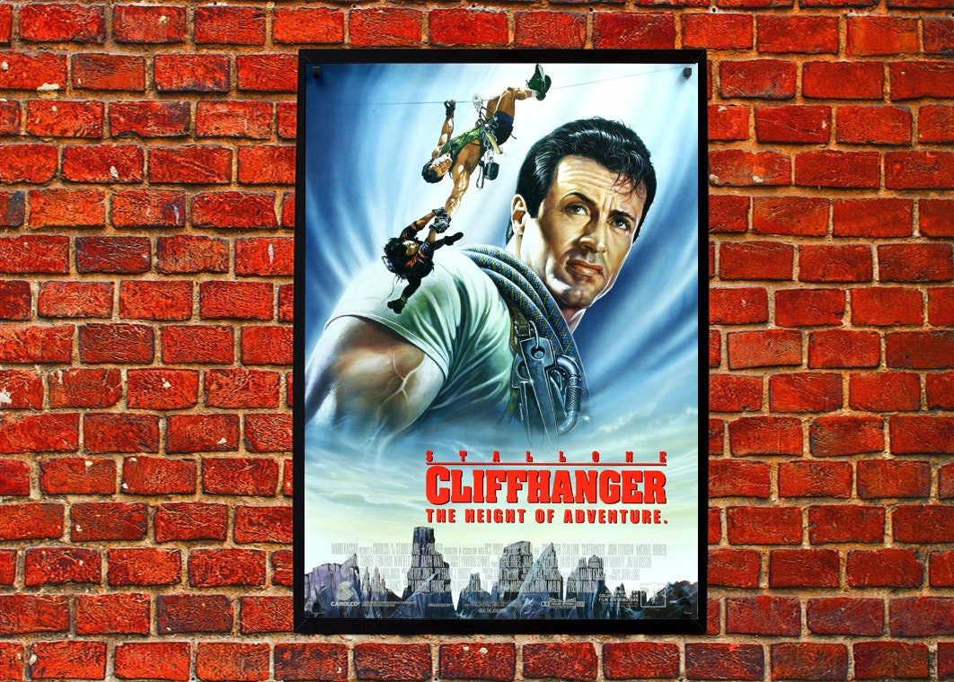 Cliffhanger 1993 Sylvester Stallone Classic Action Cover Poster Canvas ...