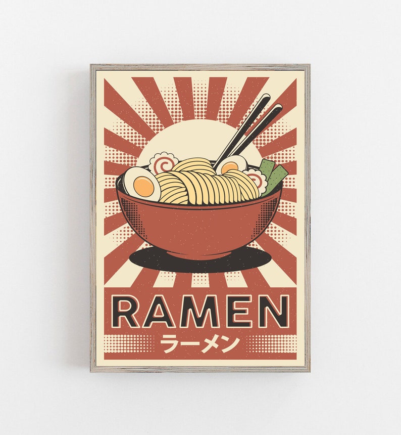 Retro Japanese Ramen Pop Art Vintage Retro Design Signage - Etsy
