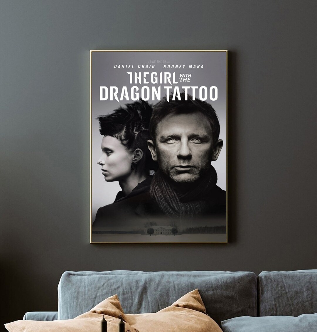 The Girl With The Dragon Tattoo 2011 Movie Poster Canvas Matte Silk A1 6592