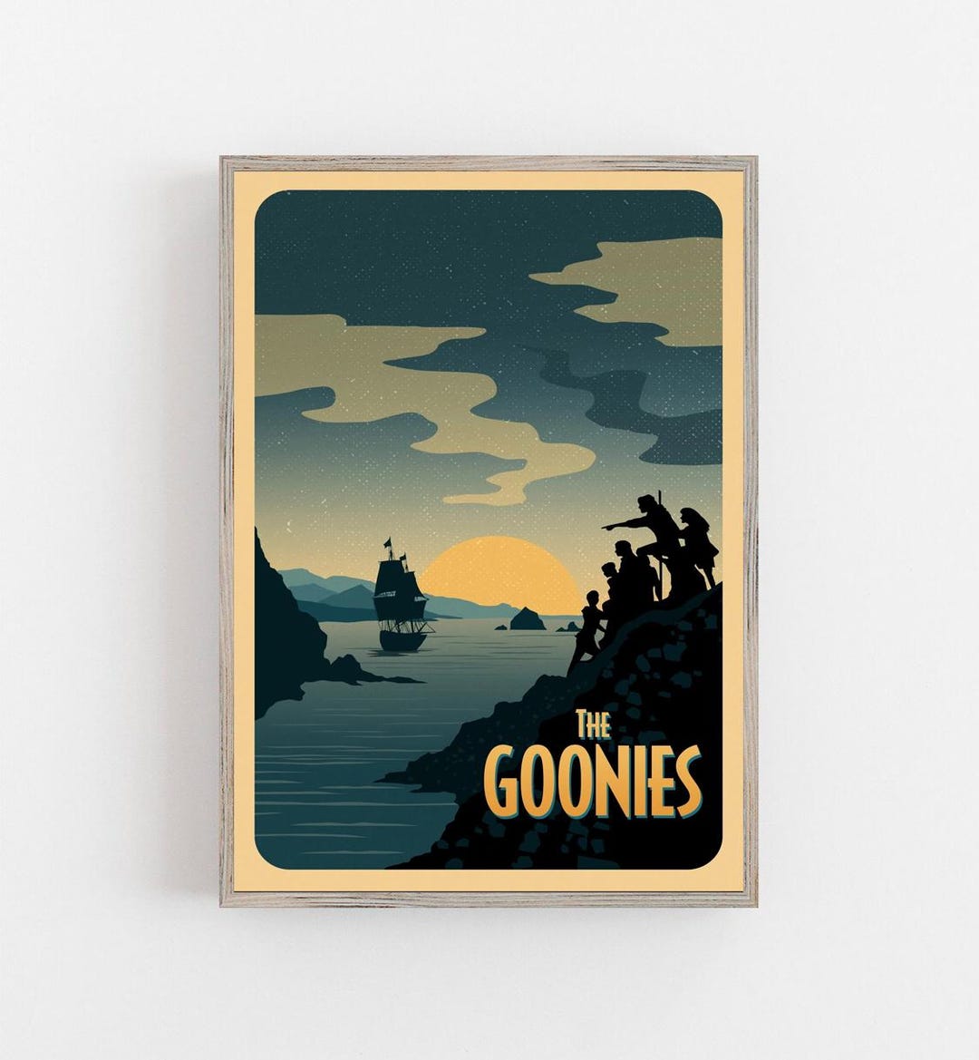 The Goonies 1985 Movie Minimal Artwork Cover Poster Canvas Matte Silk ...