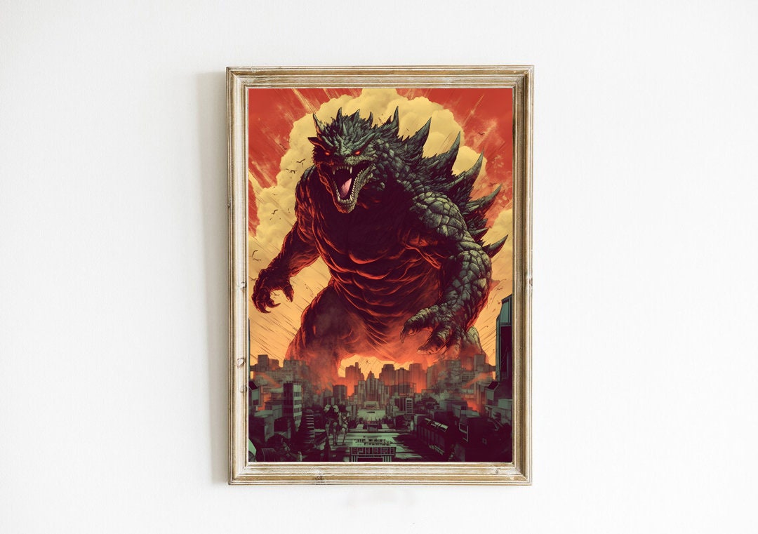 Godzilla Minimal Artwork Alternative Poster Imagination Drawing Unique ...