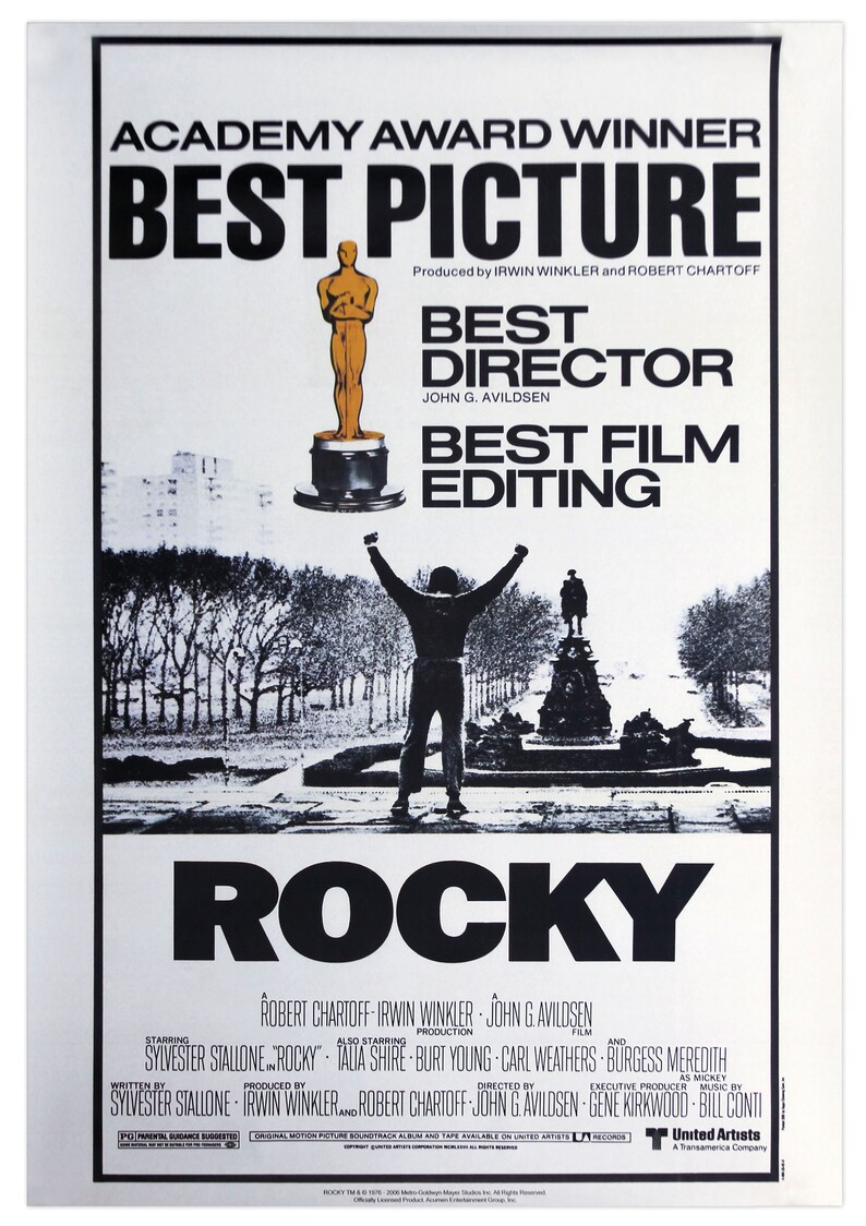 Rocky 1976 Classis Box Movie Cover Poster Canvas Matte Silk A Sizes ...