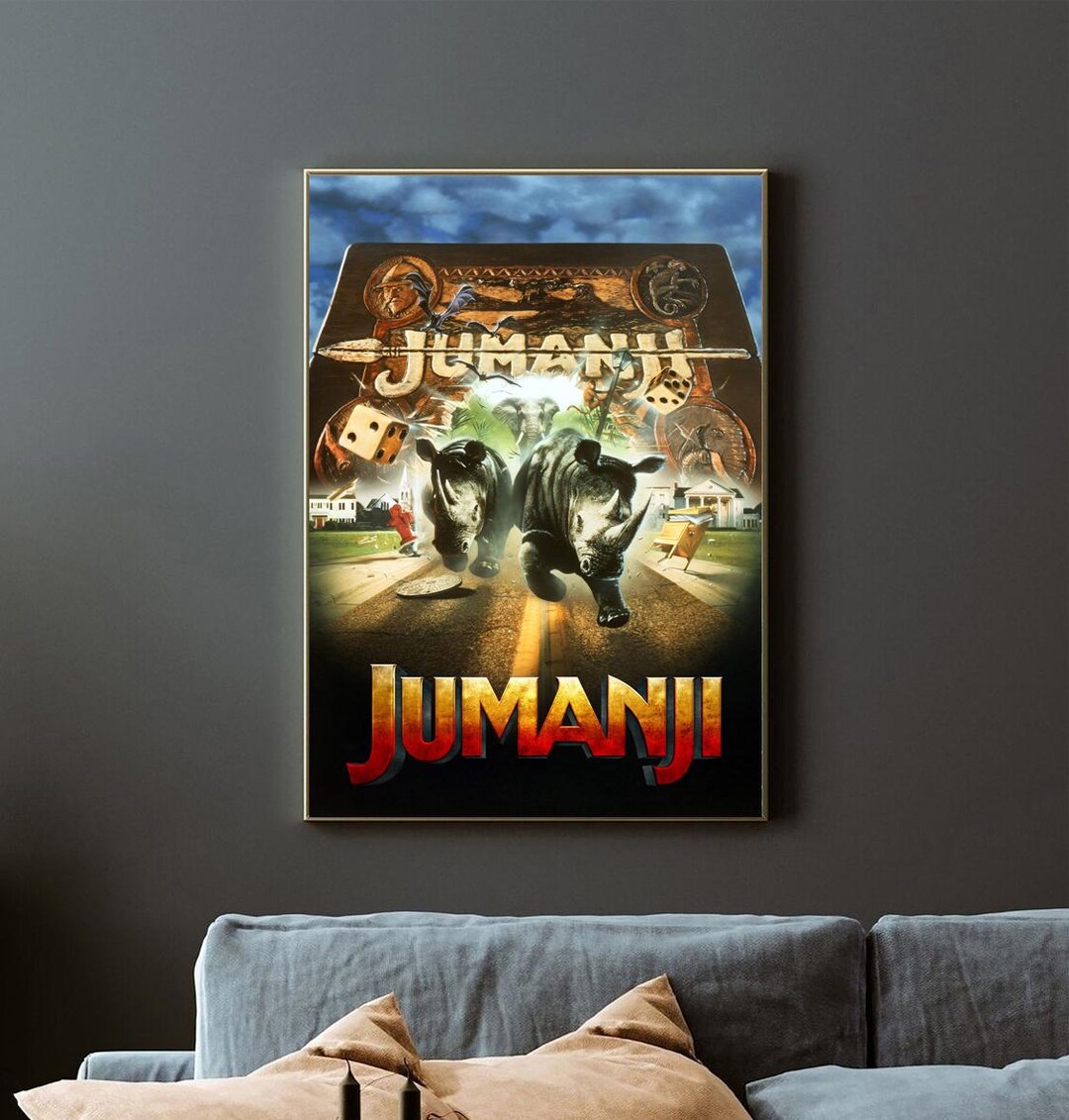 Jumanji 1995 Classic Adventure Movie Poster Canvas Matte Silk A1 A2 A3 ...