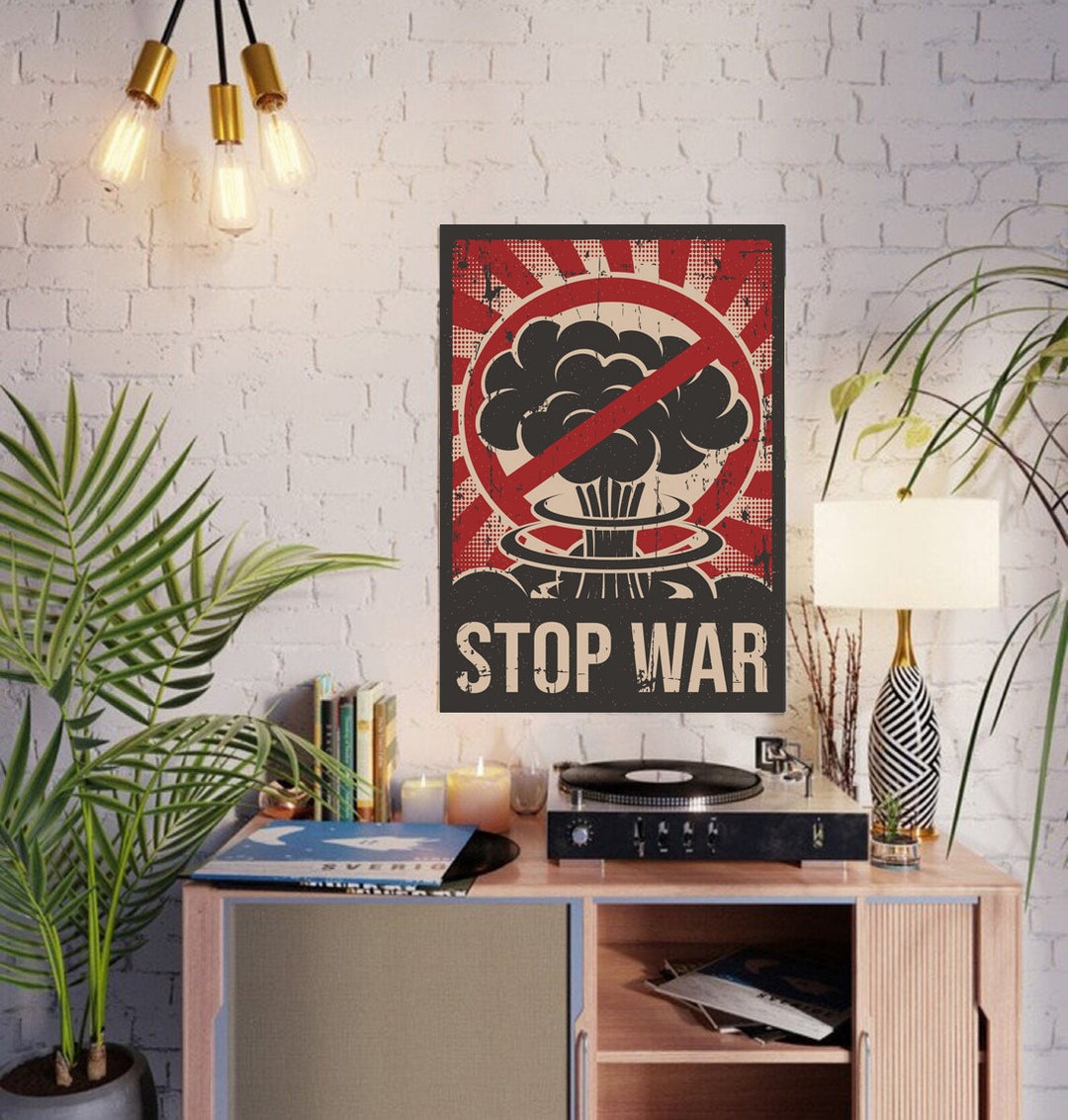 Stop War Pop Art Vintage Retro Design Minimal Poster 4 - Etsy