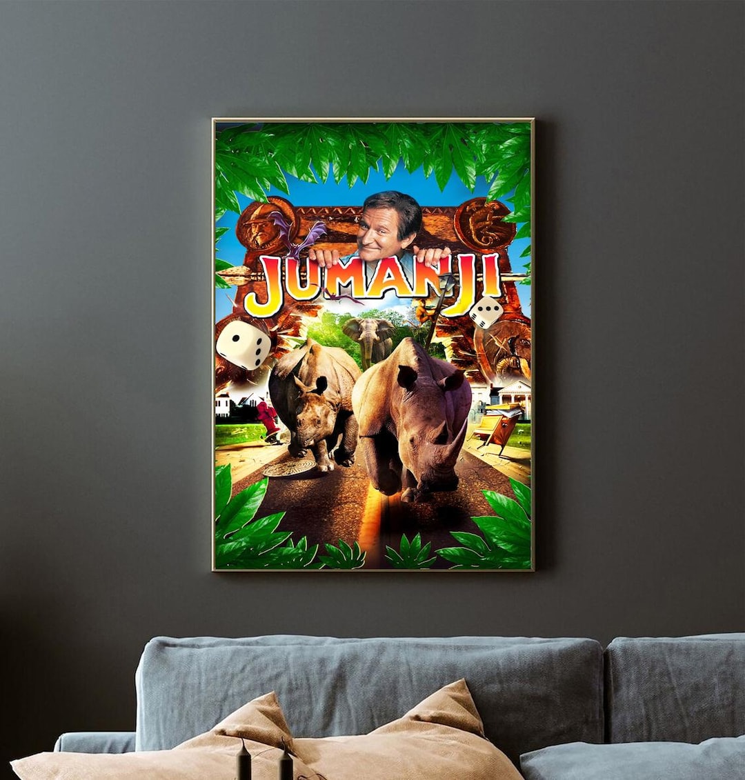 Jumanji 1995 Classic Adventure Movie Poster Canvas Matte Silk A1 A2 A3 ...