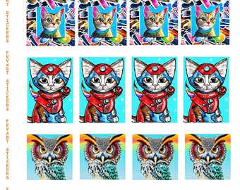 Printable Art, Stickers and Clipart. Digital Artwork, Stickers, Clipart ...