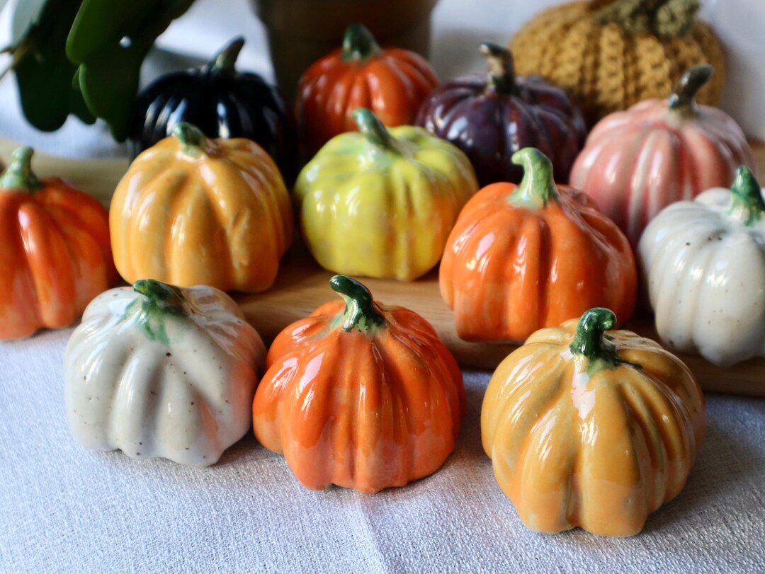 Individual - Handmade Mini Ceramic Pumpkins - Etsy UK