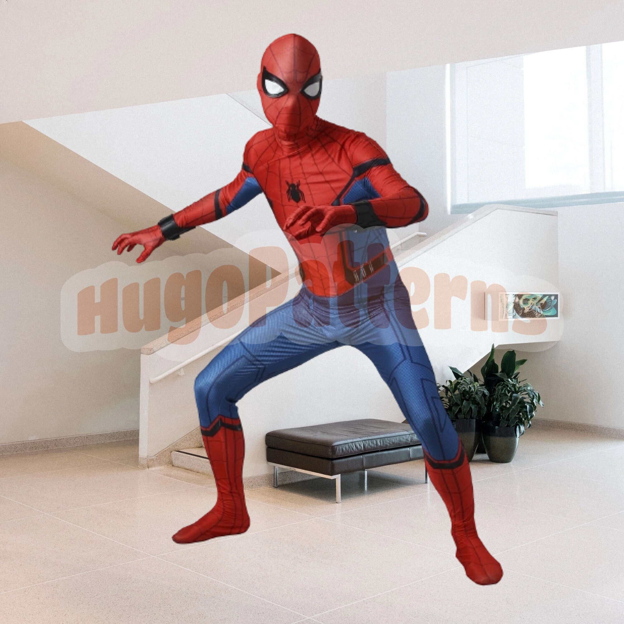 Halloween Classic Spider-man Cosplay Costume, Adult Jumpsuit, Spider ...