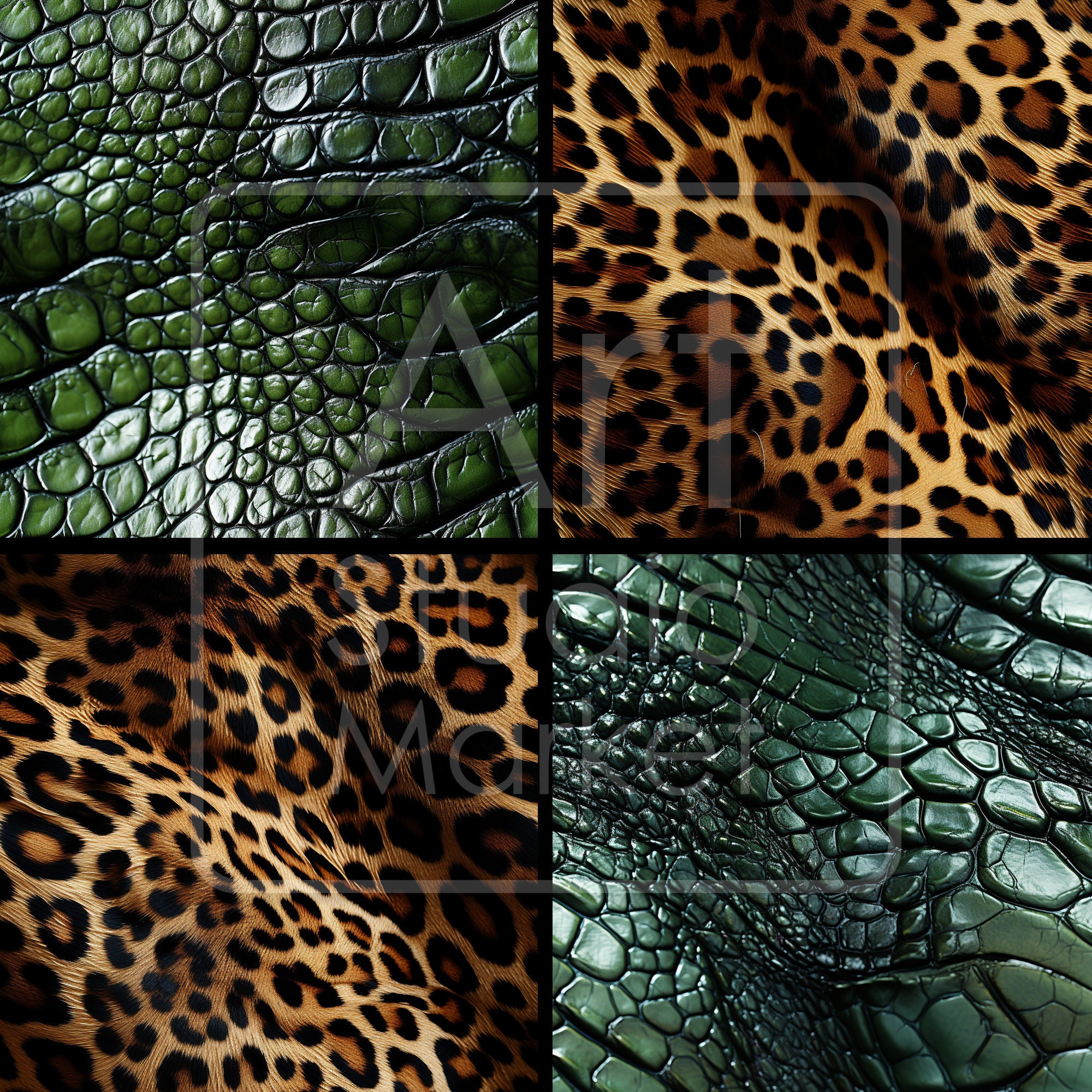 Deluxe Animal Skin Pattern Textures Digital Paper, Seamless Patterns ...