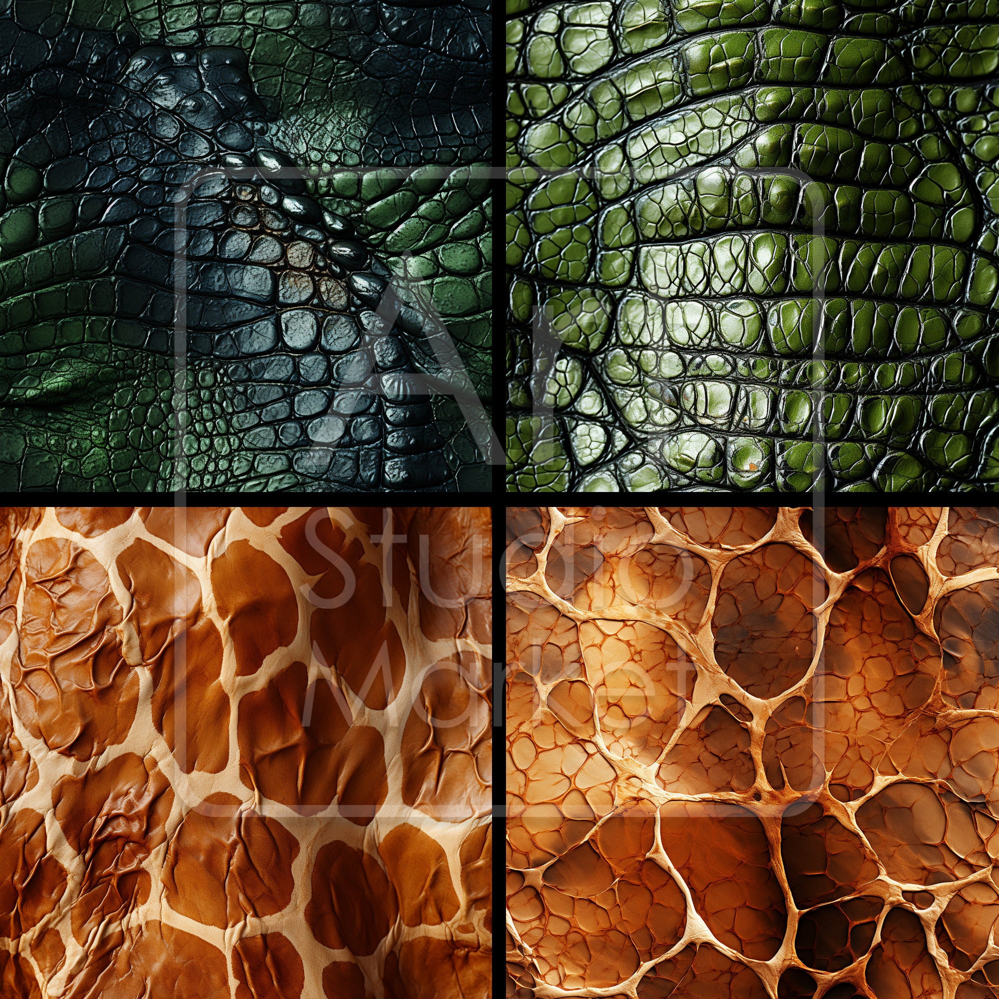 Deluxe Animal Skin Pattern Textures Digital Paper, Seamless Patterns ...