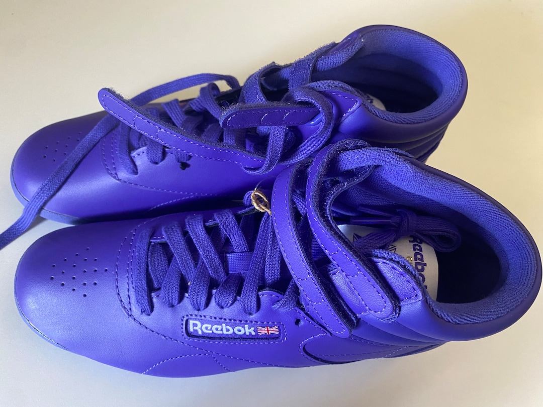 Vintage Style Reebok Hightop Freestyle Purple Womens Size 6 - Etsy