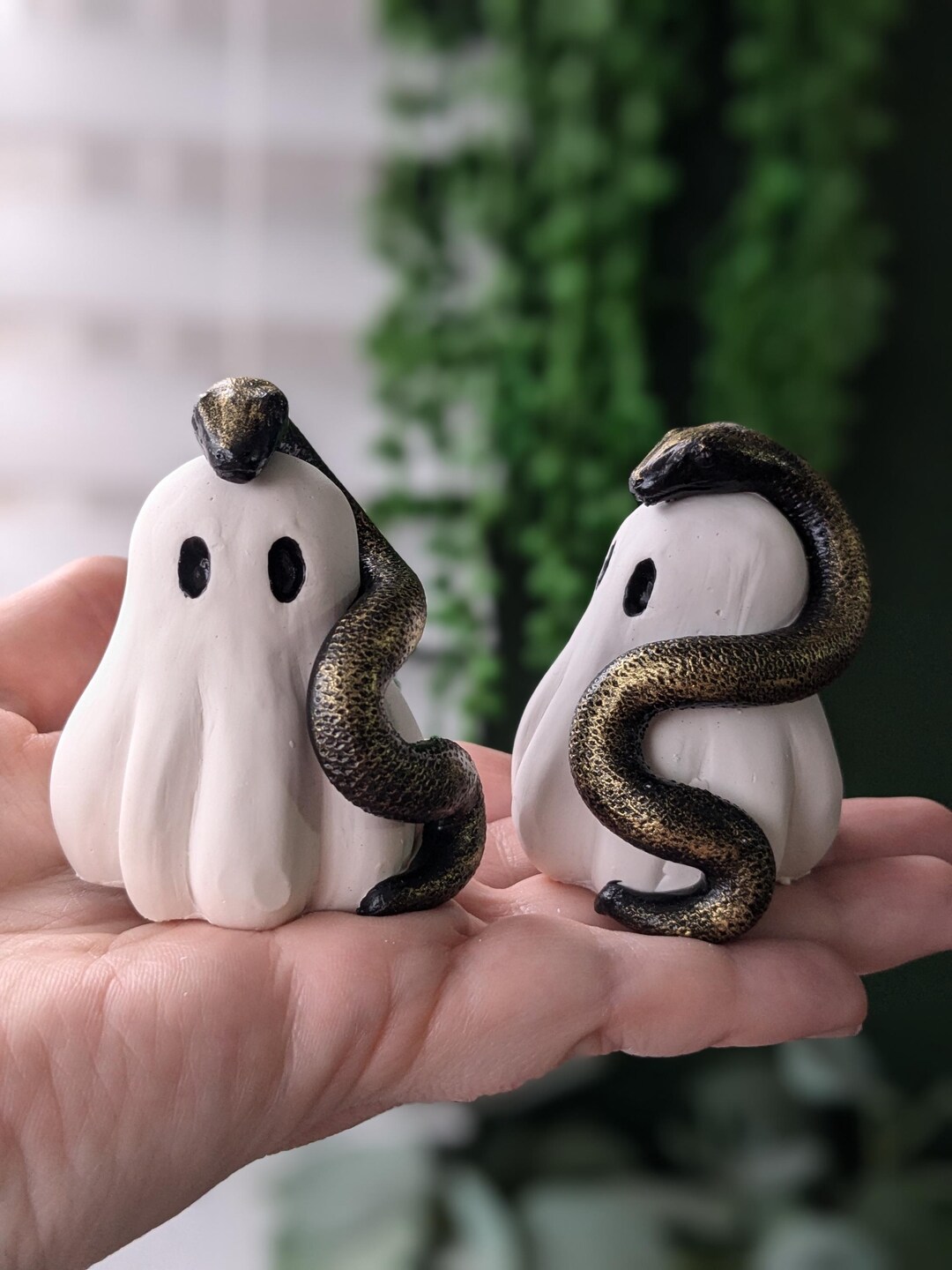 Serpent Ghost! Snake Love. Handmade Ghost Figure With Black and Gold ...