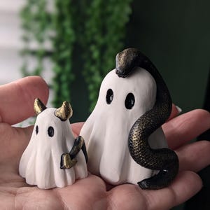 Serpent Ghost! Snake Love. Handmade Ghost Figure With Black and Gold ...