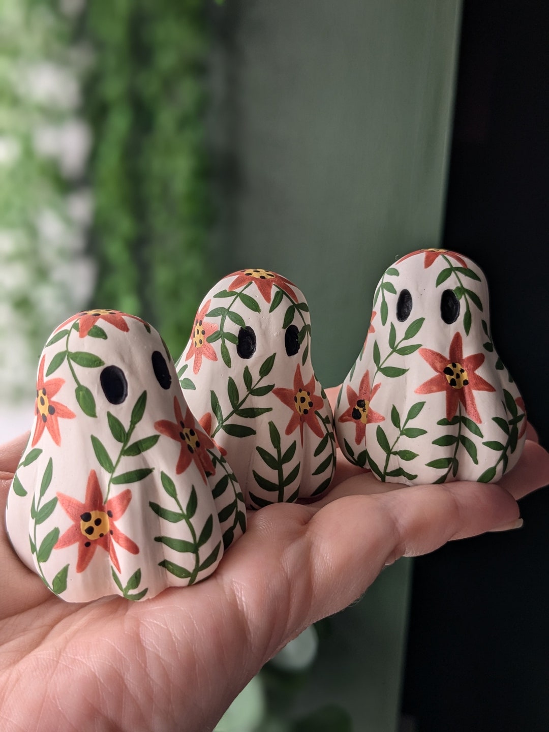 Bloom Handmade Ghost Figure Collectable Ghost Figurine Spooky Ornament ...
