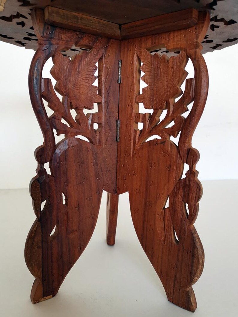 Vintage: Antique Wooden Carved Table the 1970s. - Etsy