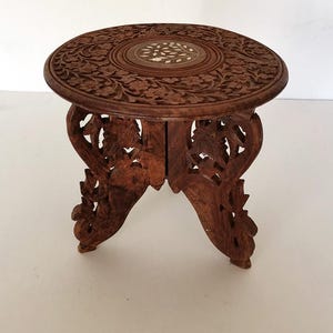 Vintage: Antique Wooden Carved Table the 1970s. - Etsy