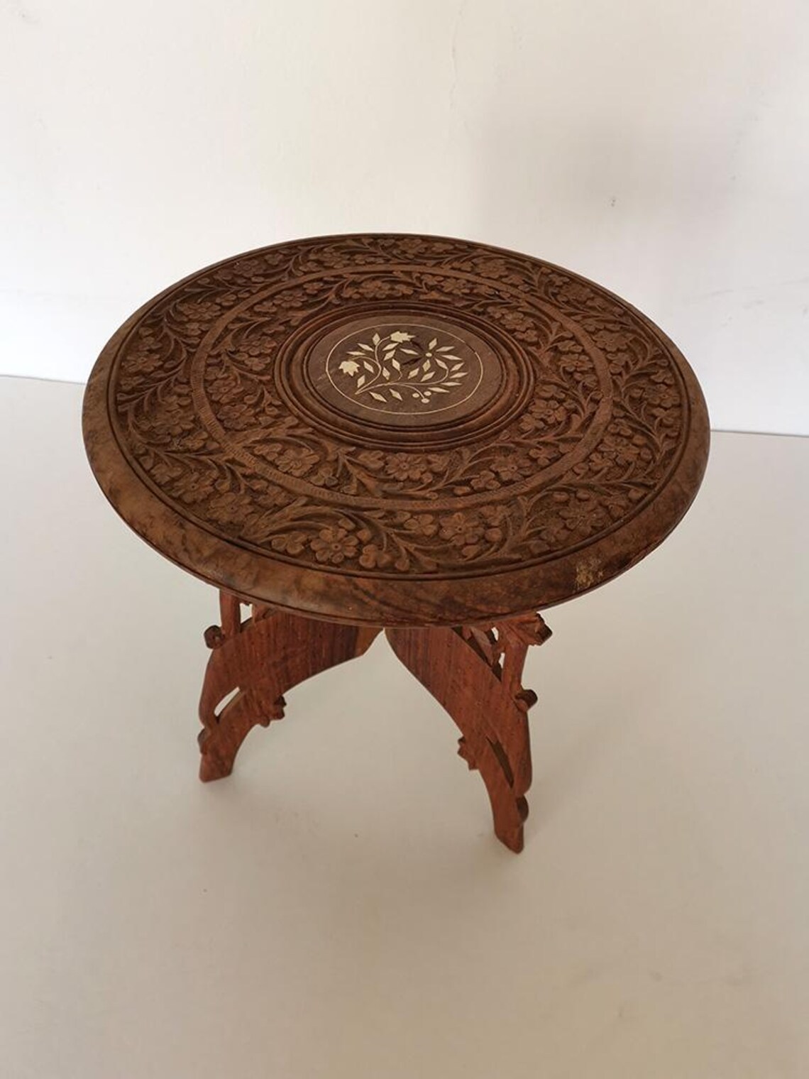 Vintage: Antique Wooden Carved Table the 1970s. - Etsy